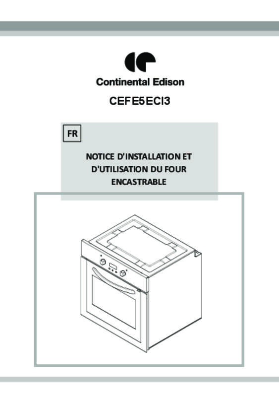 Notice four CONTINENTAL EDISON CEFE5ECI3 Trouver une solution à un problème CONTINENTAL EDISON ...